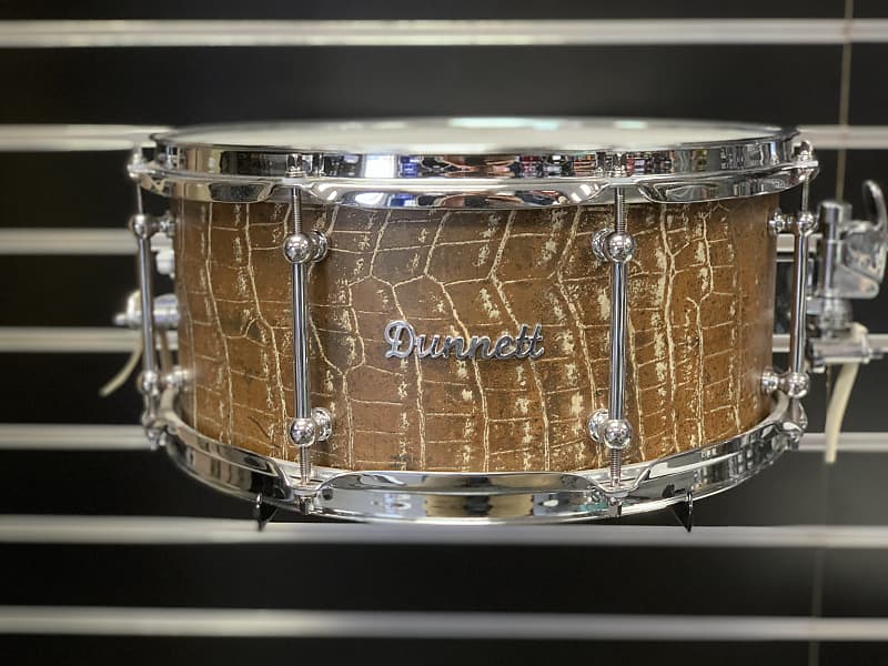 Dunnett 6.5" X 14" James Trussart Gator Steel Snare Drum | Reverb