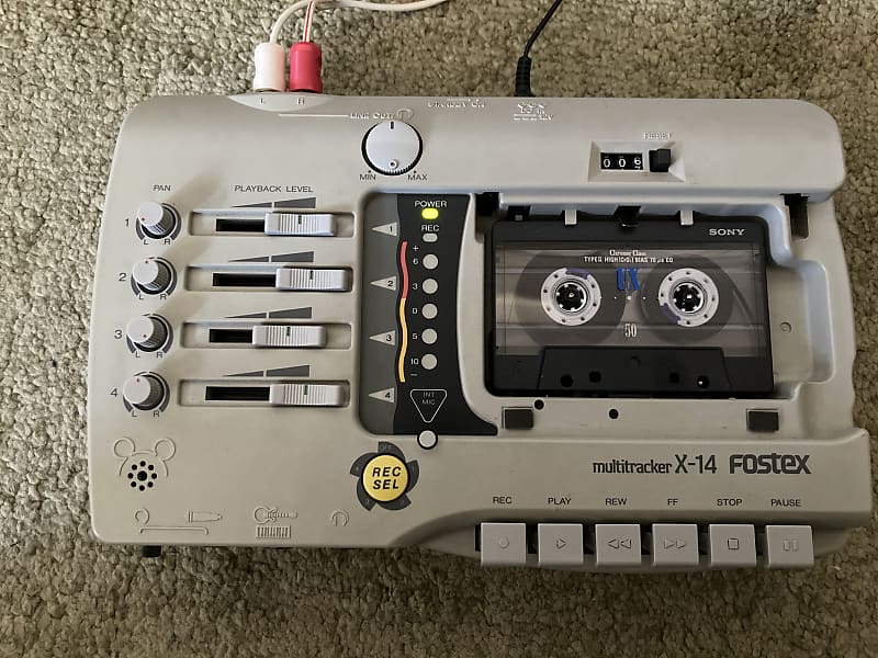 Fostex X-14 multitracker 1997 - Grey - multitrack 4 track | Reverb