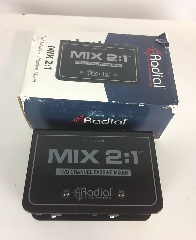 Radial MIX 2:1 - Two Channel Audio Combiner & Mixer | Reverb