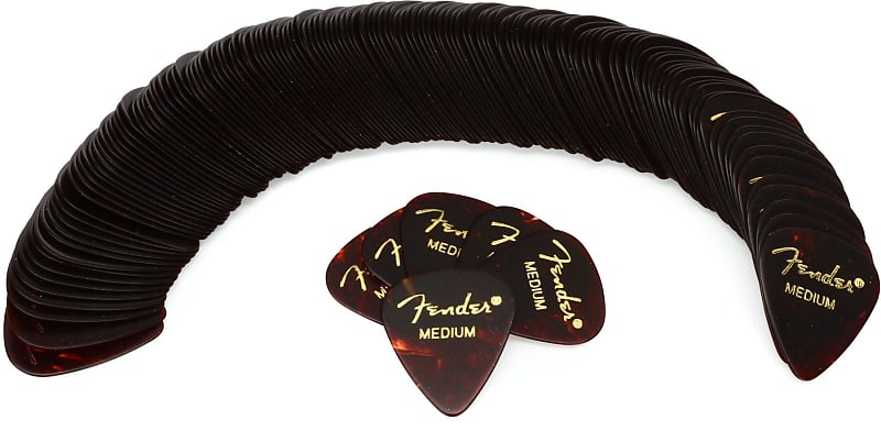 Fender 351 Shape Classic Celluloid Picks - Medium Shell | Reverb