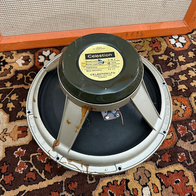 Vintage 1960s Celestion G18C T1200 60w 16ohm 18" Greenback | Reverb