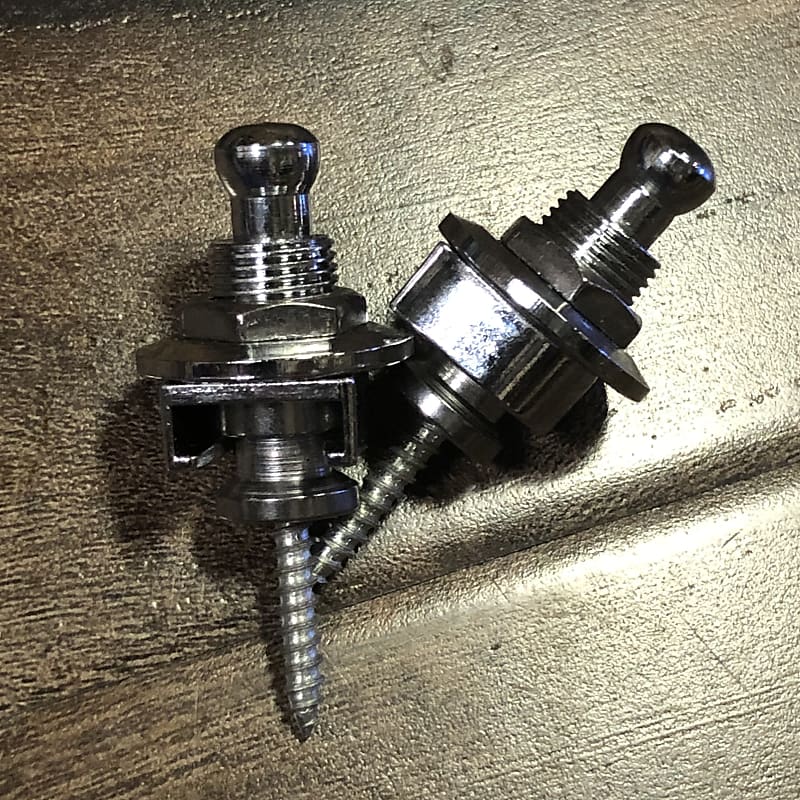 SGM Security Strap Locks/Buttons Chrome | Reverb