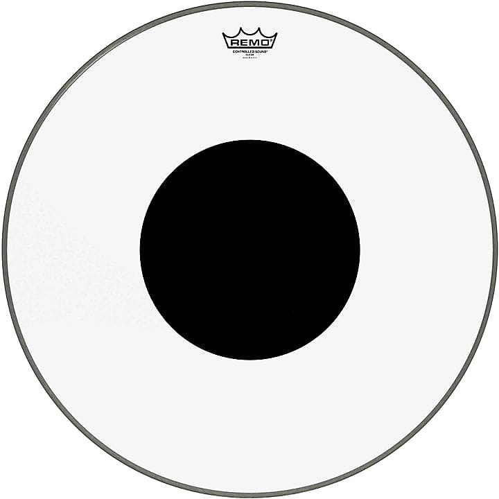 Remo 26" Controlled Sound Clear with Black Dot Bass Drum Head | Reverb