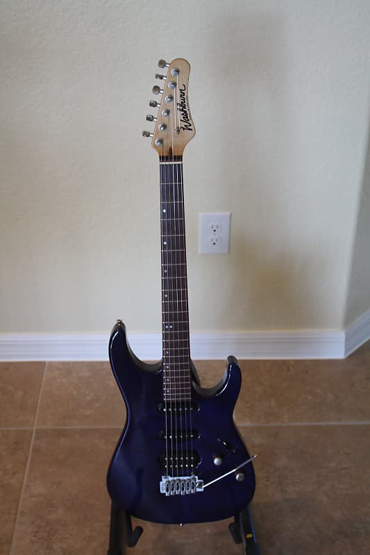 Washburn USA Custom Mercury SuperStrat 1994 - Blue | Reverb