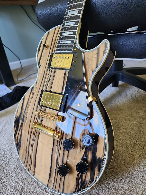 Fujigen FGN LP Style Cnln20 Natural Zebrawood 2018 Natural | Reverb