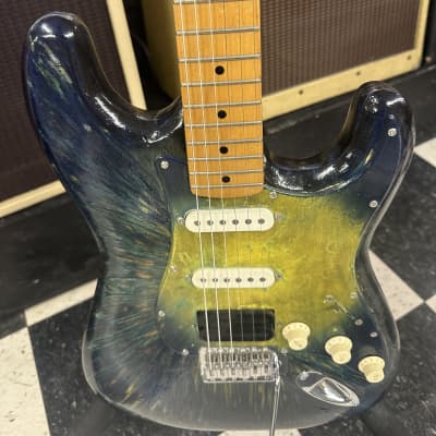 Harmony Strat Style Guitar Hand Painted | Reverb