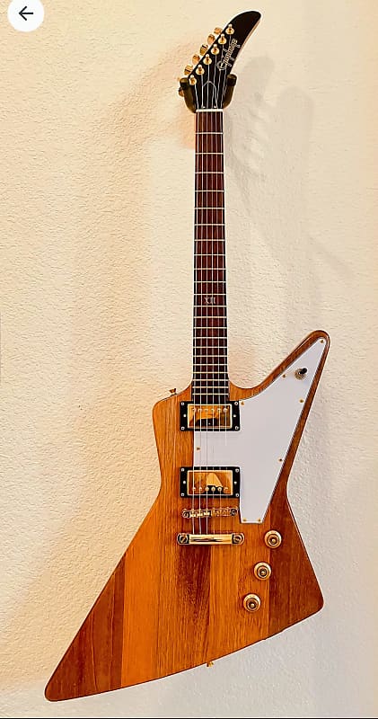 Epiphone Explorer 58' replica custom refinish 2005 - Natural | Reverb