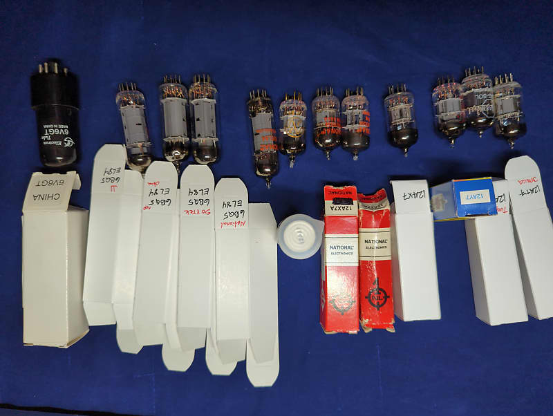Multiple 12AT7 12AX7 12AY7 12AX7 GOLD PIN EL84 6V6GT Modern - | Reverb