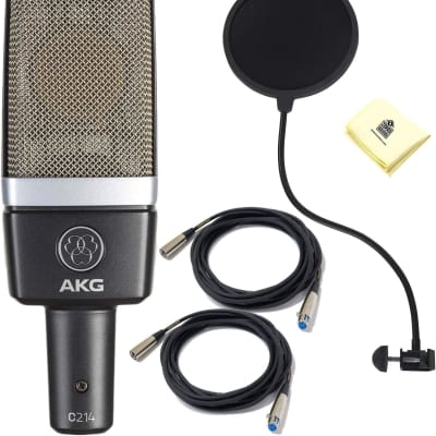 AKG C214 Large-diaphragm Condenser Microphone Bundle with | Reverb
