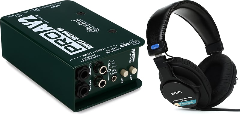 Radial ProAV2 2-channel Passive A/V Direct Box Bundle with | Reverb