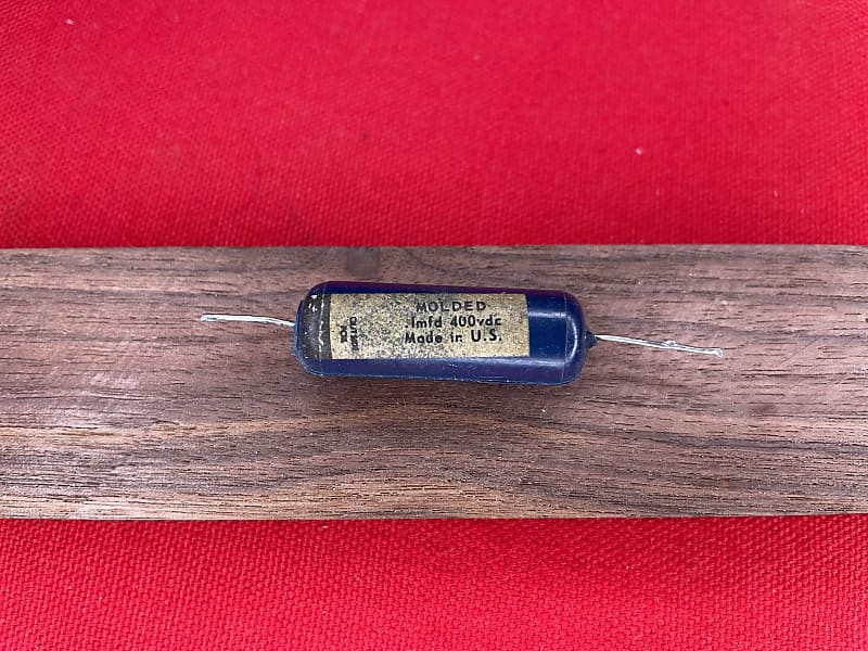 Ajax Blue molded Capacitor .1uF 400vdc 60’s | Reverb