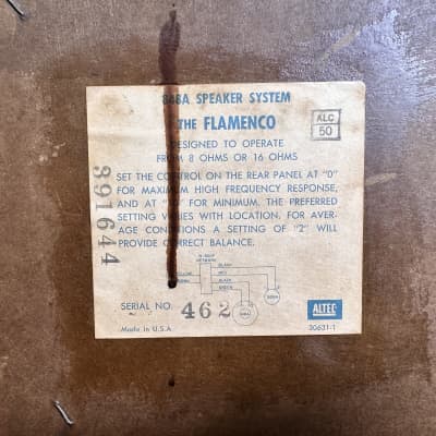 ALTEC | 848A | Flamenco | 416Z + 806A + N800F | Reverb