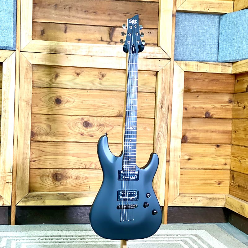 Schecter C-1 Sgr 6-String Electric Guitar, Midnight Satin | Reverb