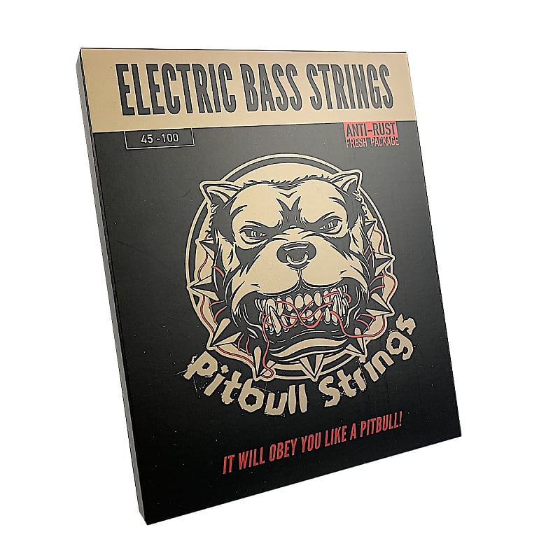 Premium Electric Bass 4 Strings 45-100 - Pitbull Strings Gold | Reverb