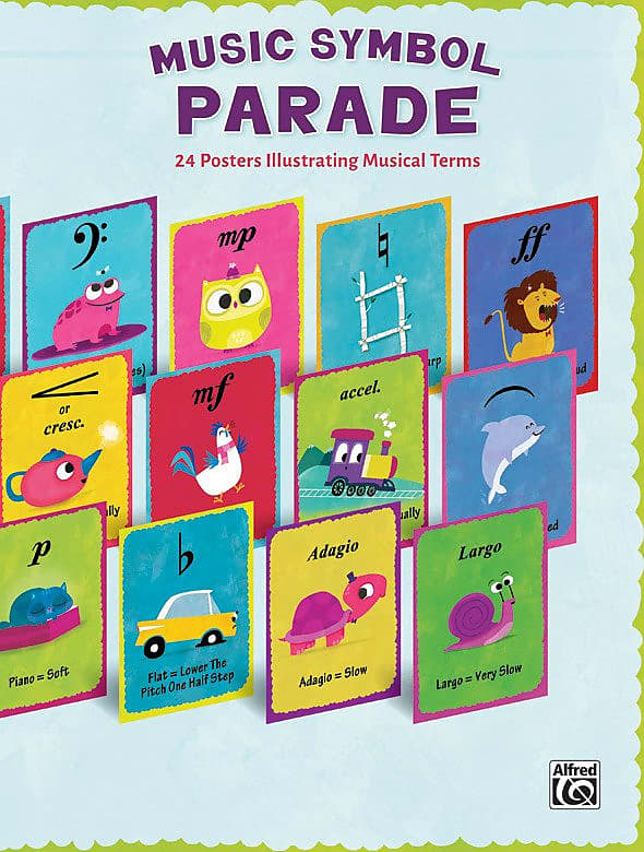 Music Symbol Parade: 24 Posters Illustrating Musical Terms | Reverb