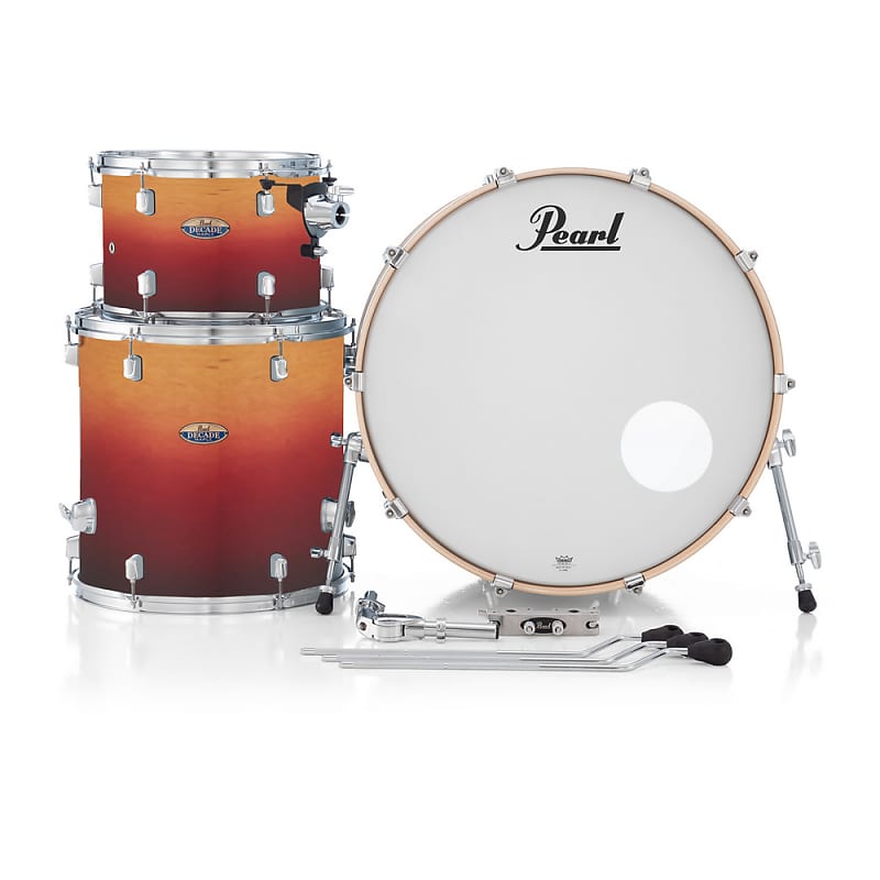 Pearl DMP943XPC218 Decade Maple 3-piece Shell Pack, Ember | Reverb