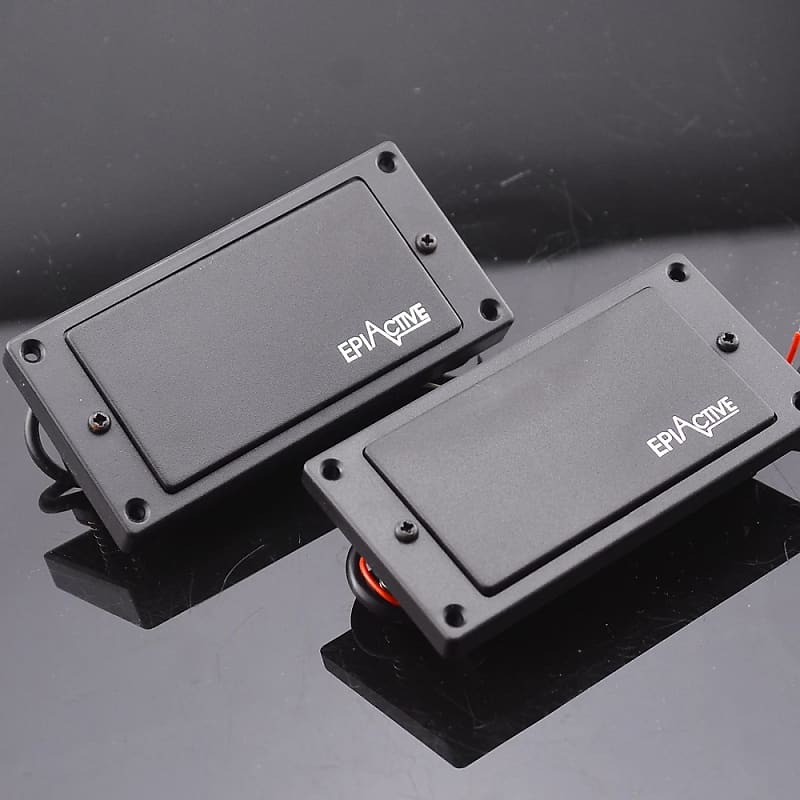 Epiphone Black Closed Guitar Active Humbucker Pickups | Reverb