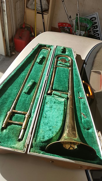 Vintage Besson 2-20 Tenor Trombone w/Case, Decent Student | Reverb
