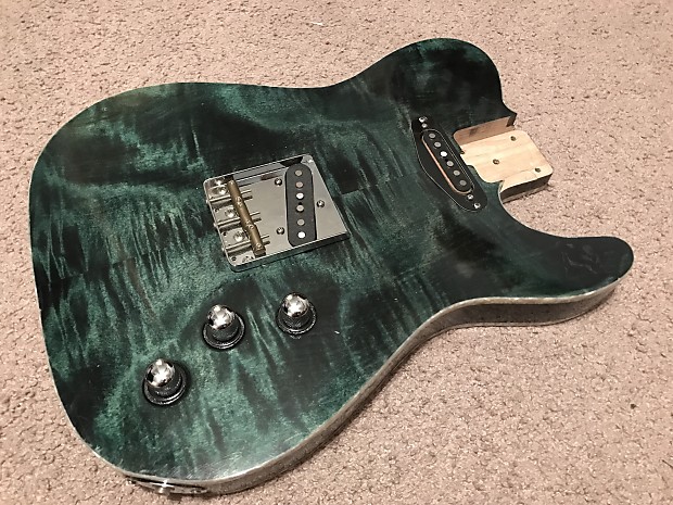 Custom Loaded Swamp Ash And Flamed Maple Telecaster Body | Reverb UK