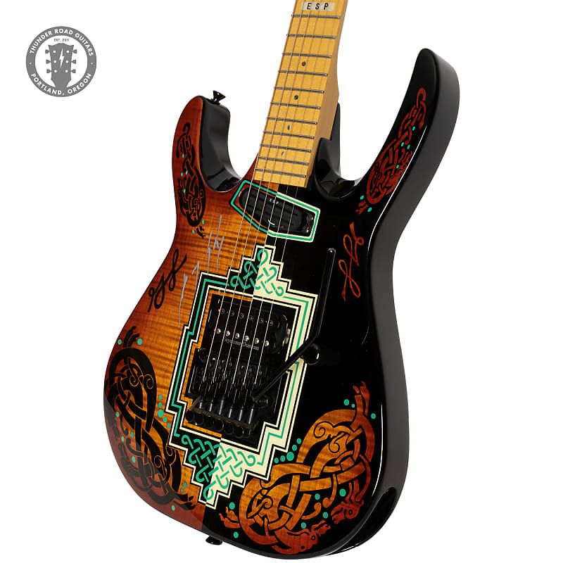 1992 ESP Custom George Lynch Serpent Celtic Graphic | Reverb
