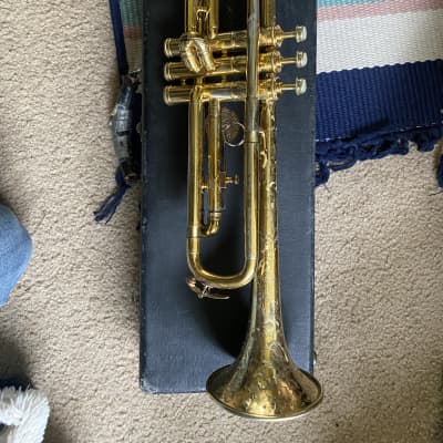 Highly Engraved Holton Pre-Revelation Trumpet 1920s - Gold | Reverb