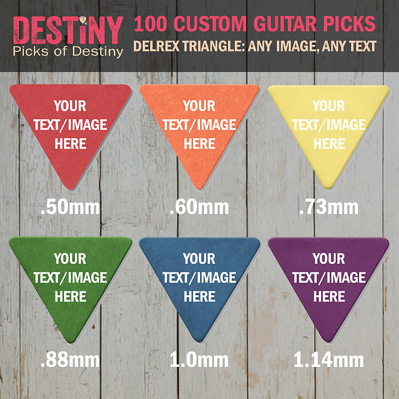 100 Custom Guitar Picks - Customize with your own photo or | Reverb UK
