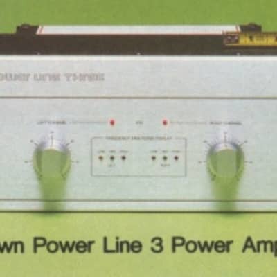 Crown Power Line Three Stereo Power Amplifier - 1981 - Silver | Reverb