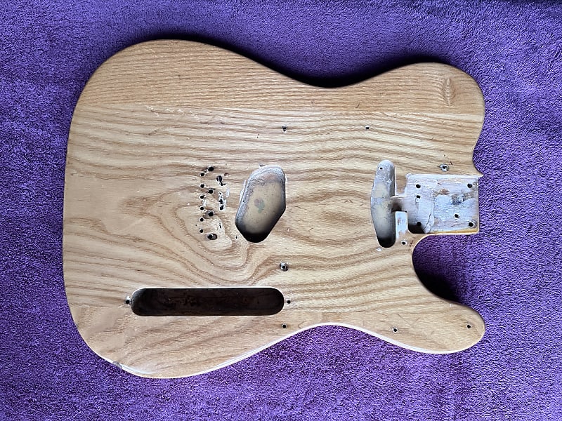 1970s Fender Telecaster guitar body original natural 1977 | Reverb