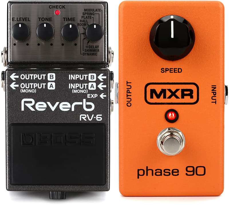 Boss RV-6 Digital Reverb Pedal Bundle with MXR M101 Phase 90 | Reverb