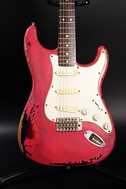 OEM 1963 Relic Electric Guitar 2017 Fiesta Red over 3-Tone | Reverb