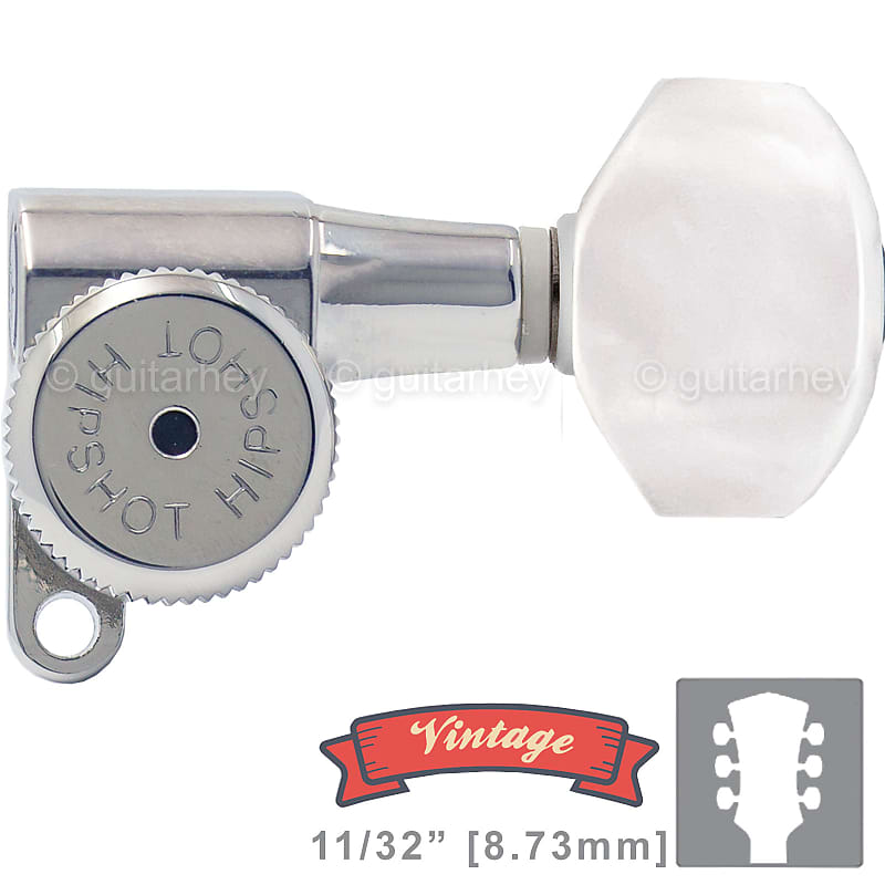 NEW Hipshot Vintage L3+R3 LOCKING Mini Tuners Small HEX Pearl | Reverb