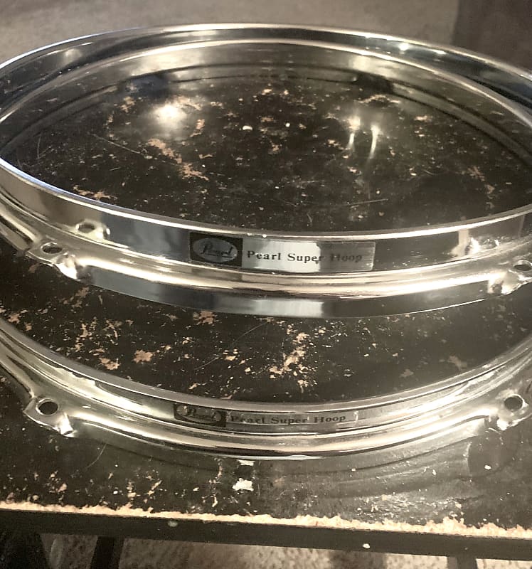 Pearl 13” Super Hoop 6 Lug - Pair Chrome | Reverb