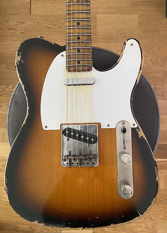 Greg Goheen Telecaster Relic 2 tone sunburst | Reverb