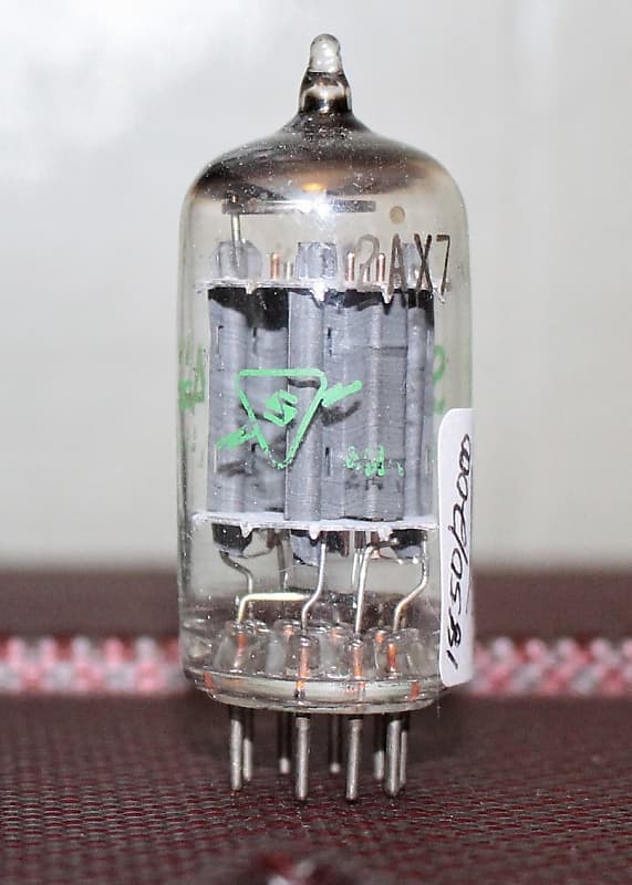 SYLVANIA 12AX7 ECC83 LONG PLATE HALO GETTER COPR GRID POST | Reverb