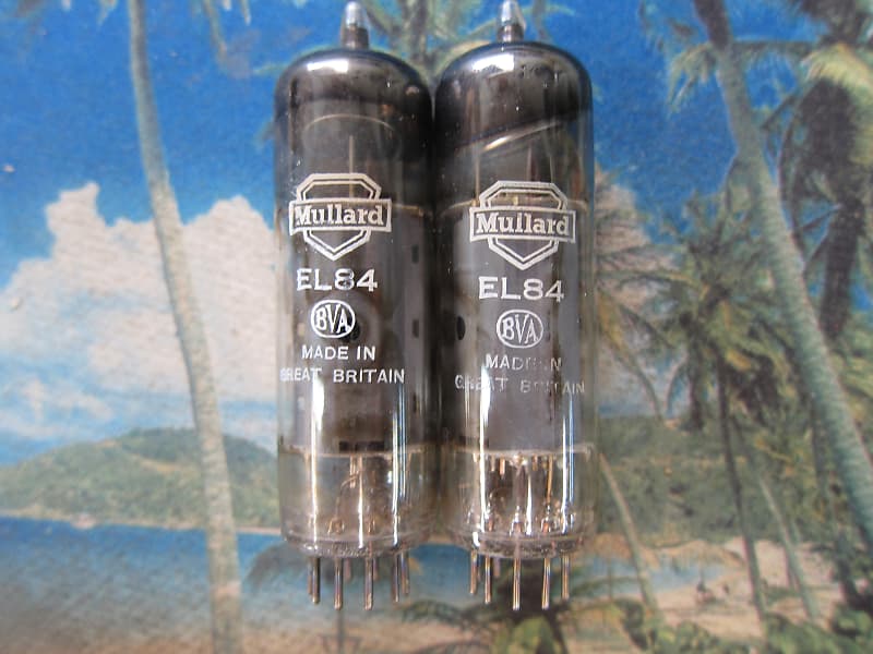 Pr Vintage Mullard EL84 Power Tubes, Matching Numbers, Test | Reverb