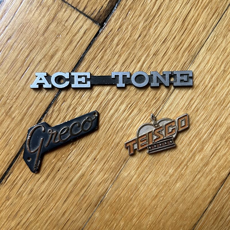 1960s Teisco Ace Tone Greco Guitar/Amp Badges Logos Set of | Reverb