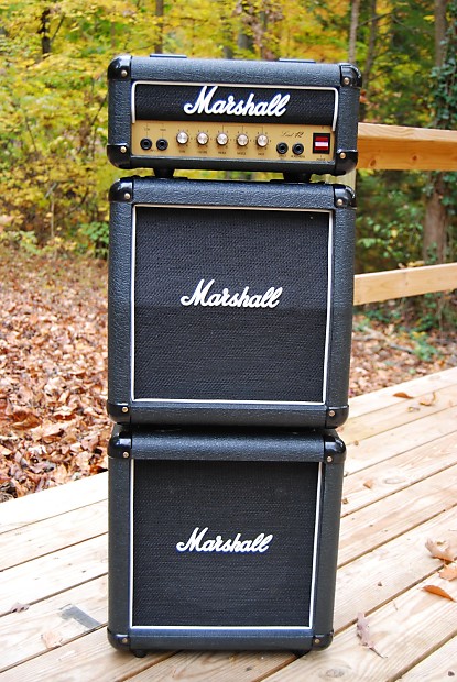Marshall UK Made Lead 12 mini stack Mod 3005 1988 Black/Gold | Reverb