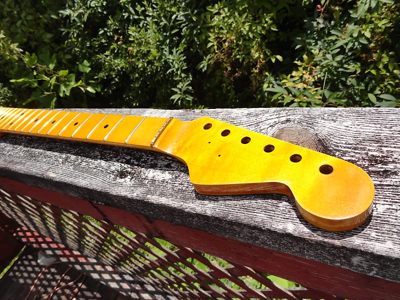 Warmoth Flame Maple Strat Neck 80s | Reverb