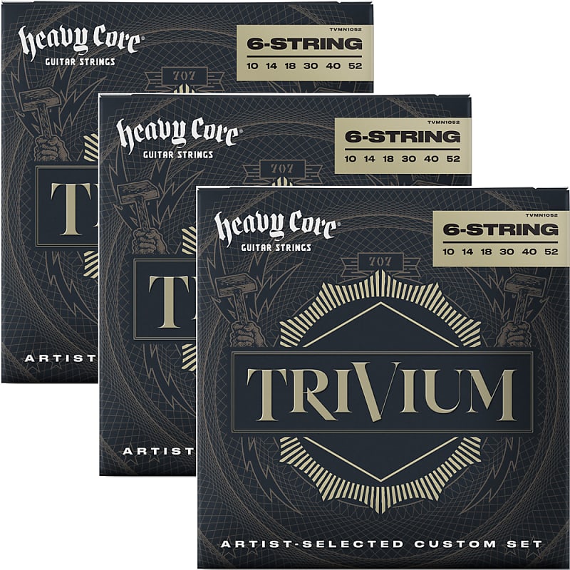 3-Pack of Dunlop TVMN1052 Trivium String Lab Series Guitar | Reverb
