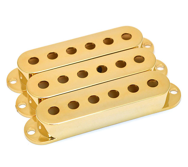NEW Gold PICKUP COVERS for Fender Stratocaster Strat Guitar | Reverb