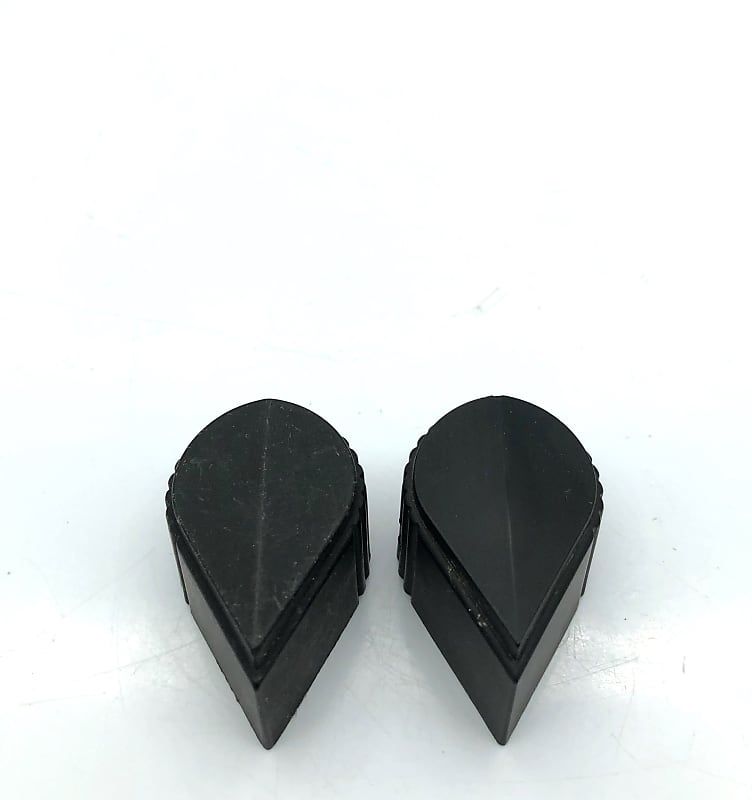 Large Vintage Teardrop Pointer Knobs 1960’s? Black | Reverb