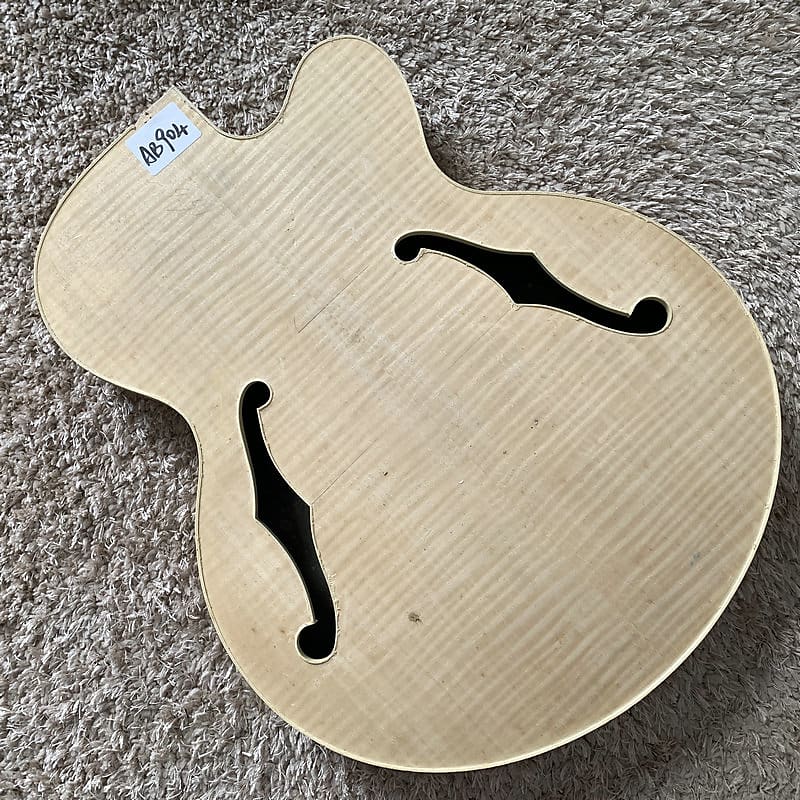 Tiger Maple Top Unfinished Semi Hollow Body DIY Project | Reverb