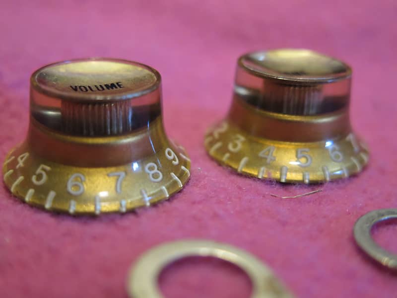 vintage 1960 1961 Gibson reflector knobs "LOW RIM" + | Reverb UK