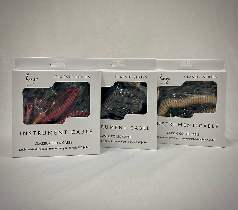 Haze Instrument Cable Classic Coiled Lead TJ128*2S - 6m / | Reverb