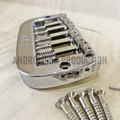Genuine G&L Saddle Lock Bridge Guitar 6 string - Chrome | Reverb