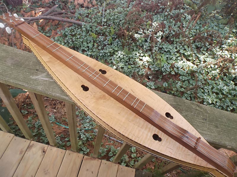Dulcimer Stunning Flamed Maple Dulcimer Raised Inlay Detail | Reverb