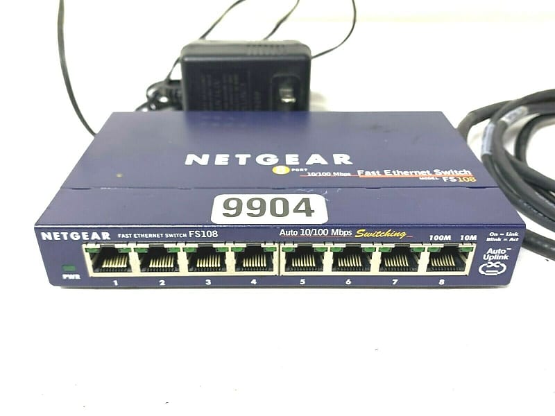 Netgear FS108 8 Port 10/100MBPS Fast Ethernet Switch #9904 | Reverb