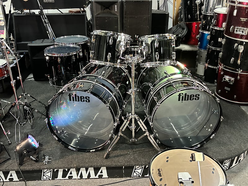 Fibes Vintage Smoke gray 9 piece Acrylic drum set 1998 - | Reverb