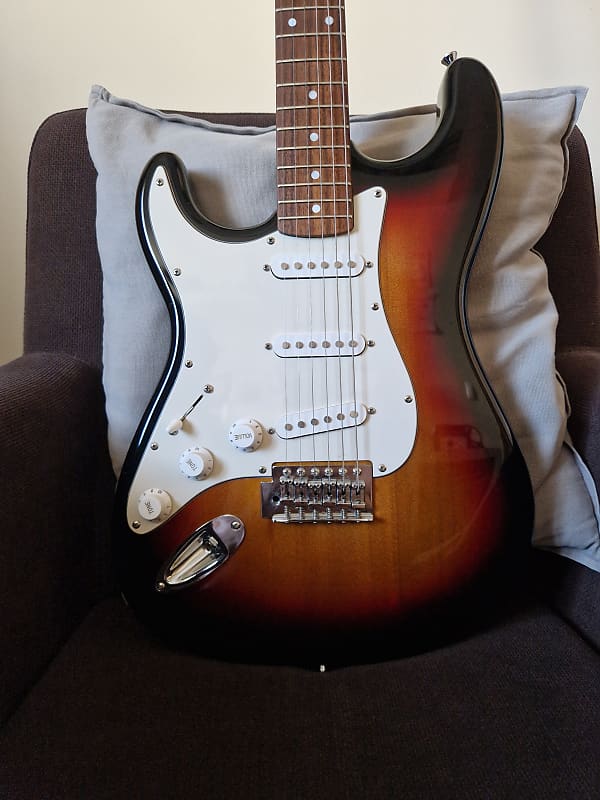 Left handed Stratocaster style guitar | Reverb