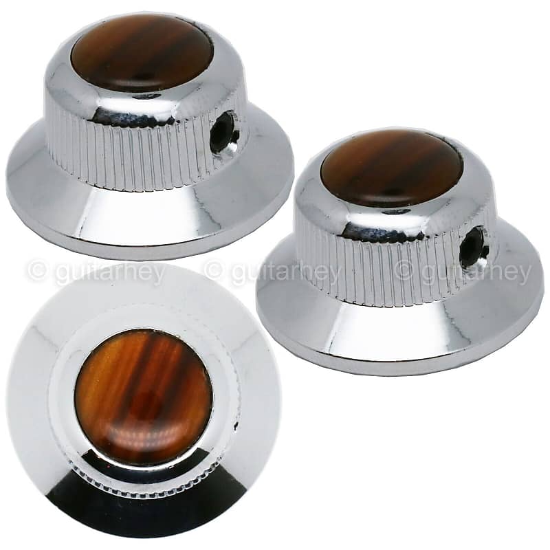 NEW (3) Q-Parts UFO Guitar Knobs KCU-0746 Acrylic Tortoise on | Reverb
